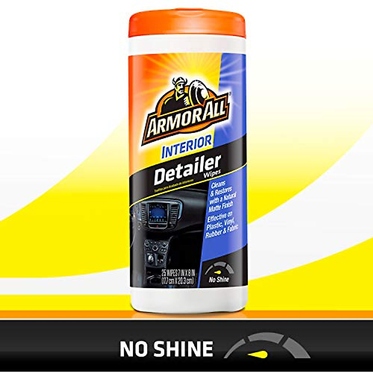 Armor All Car Protectant Wipes, Car Interior Cleaning Wipes for Cars, Trucks & Motorcycles, 25 Count Each, 150 Wipes Total (Pack of 6)