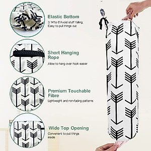 TOGETRUE Plastic Bag Holder, Wall Mount Large Grocery Bag Holder for Plastic Bags Storage, Lightweight Shopping Bags Carrier Dispensers with Hanging Loop for Farmhouse Home Kitchen Decor (White)