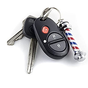Barber Pole Light Up Keychain