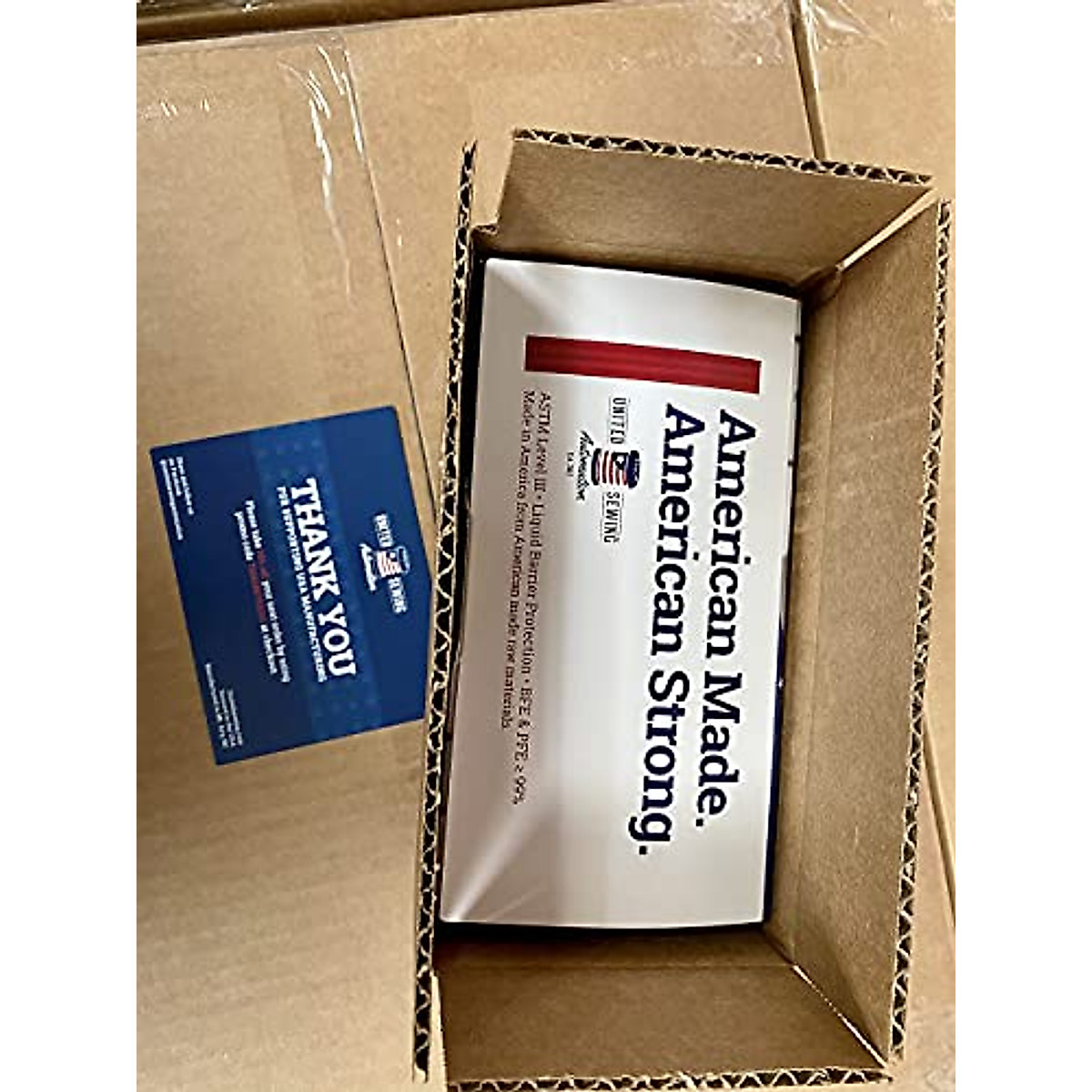 MADE IN USA -Level 3 - Disposable Face Masks - 3-ply - 50ct - Adjustable Fit White