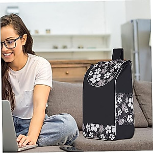 Trolley Bags for Shopping Cart Replacement Bag 7.87x12.60x25.98 Inch Foldable Waterproof Plum Blossom Oxford Shopping Cart Bag with Fasten Tape for Shopping Grocery Cart Trolley Bag Shopping Cart
