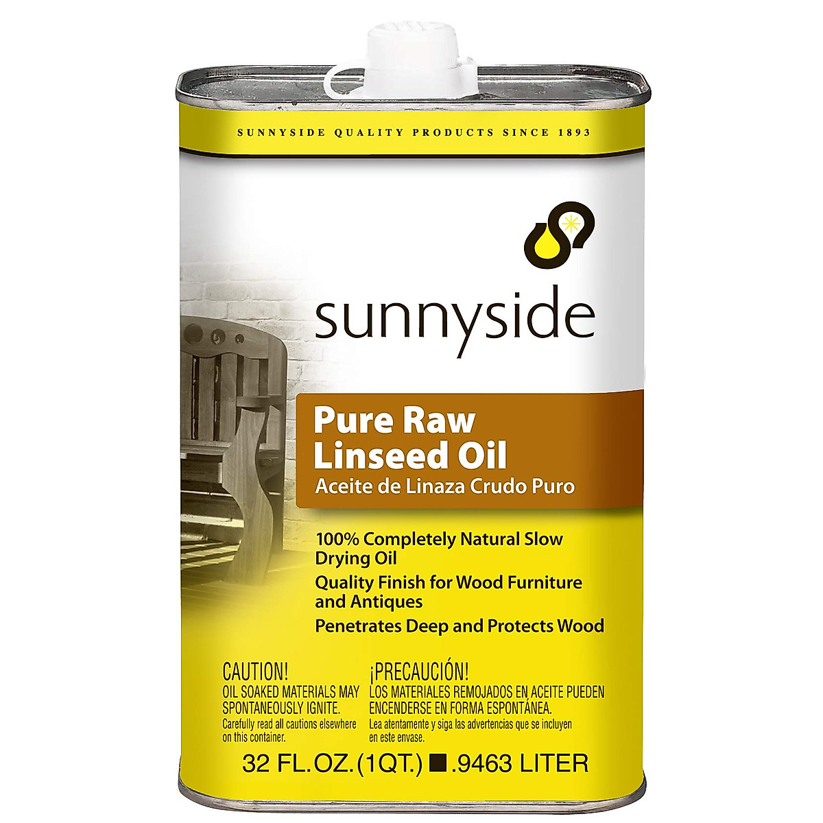 Sunnyside Corporation 87332 Pure Raw Linseed Oil, Quart