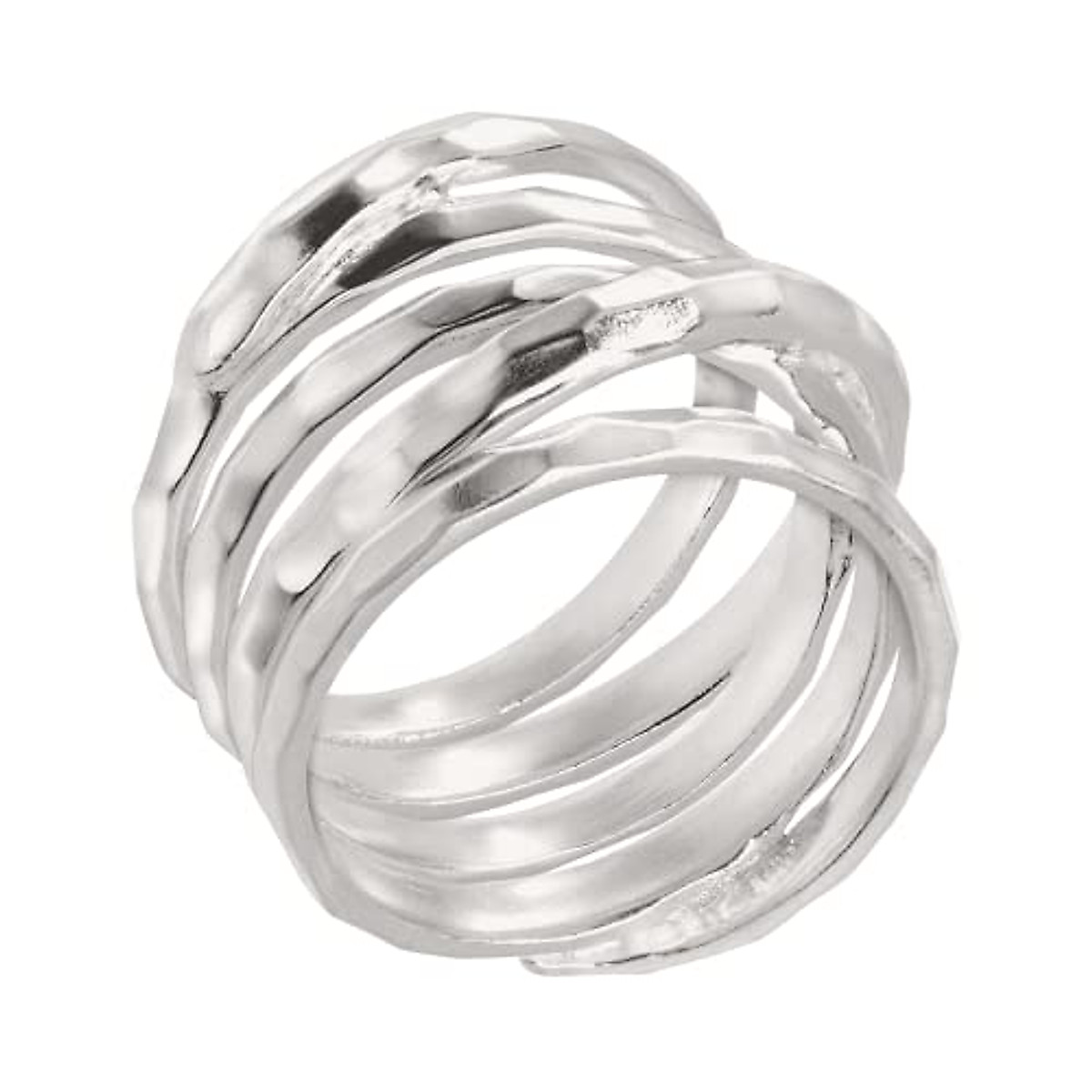 Silpada 'Wrapped Up' Overlapping Textured Band Ring in Sterling Silver, Size 9, Size 9