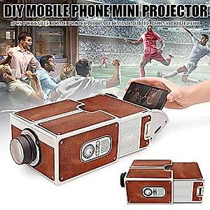 Duomu Mini Projector Smartphone Projector Create A Small Home Theater Portable Phone Projector Size of 8x14.5cm /3.2 x 5.7 Inches