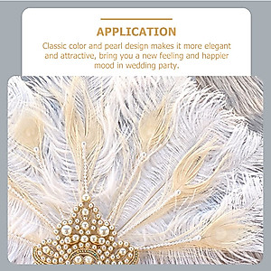 Abaodam Fan Bridal Bouquets for Bride Ostrich Peacock Middle East White Lupine