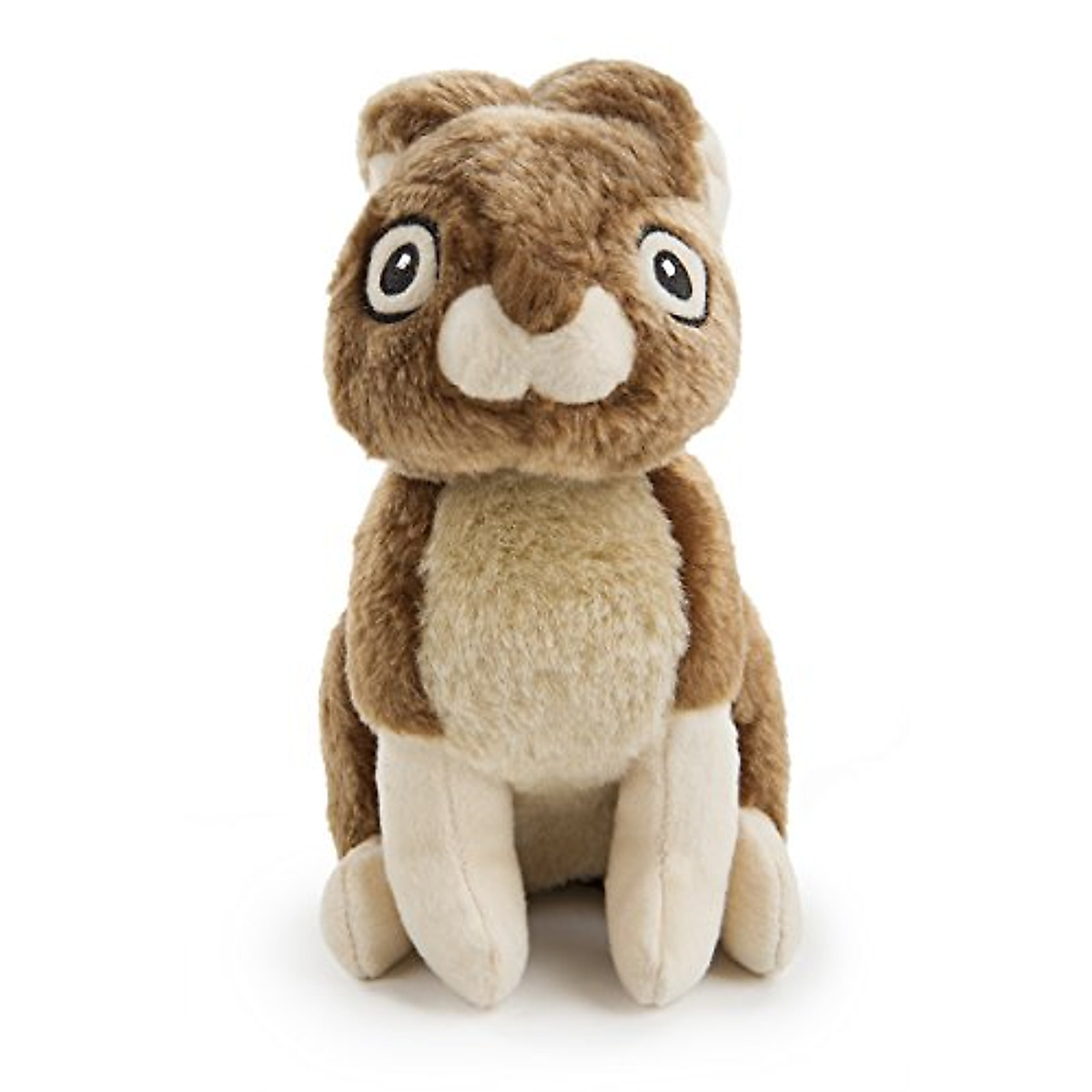 goDog Wildlife Rabbit Squeaky Plush Dog Toy, Chew Guard Technology - Brown, Large