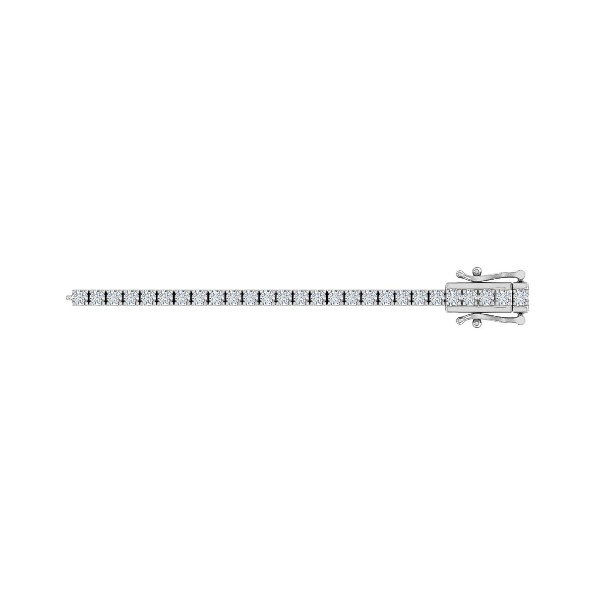 FINEROCK 2 Carat Diamond Tennis Bracelet in 10K White Gold (7.25 Inch)