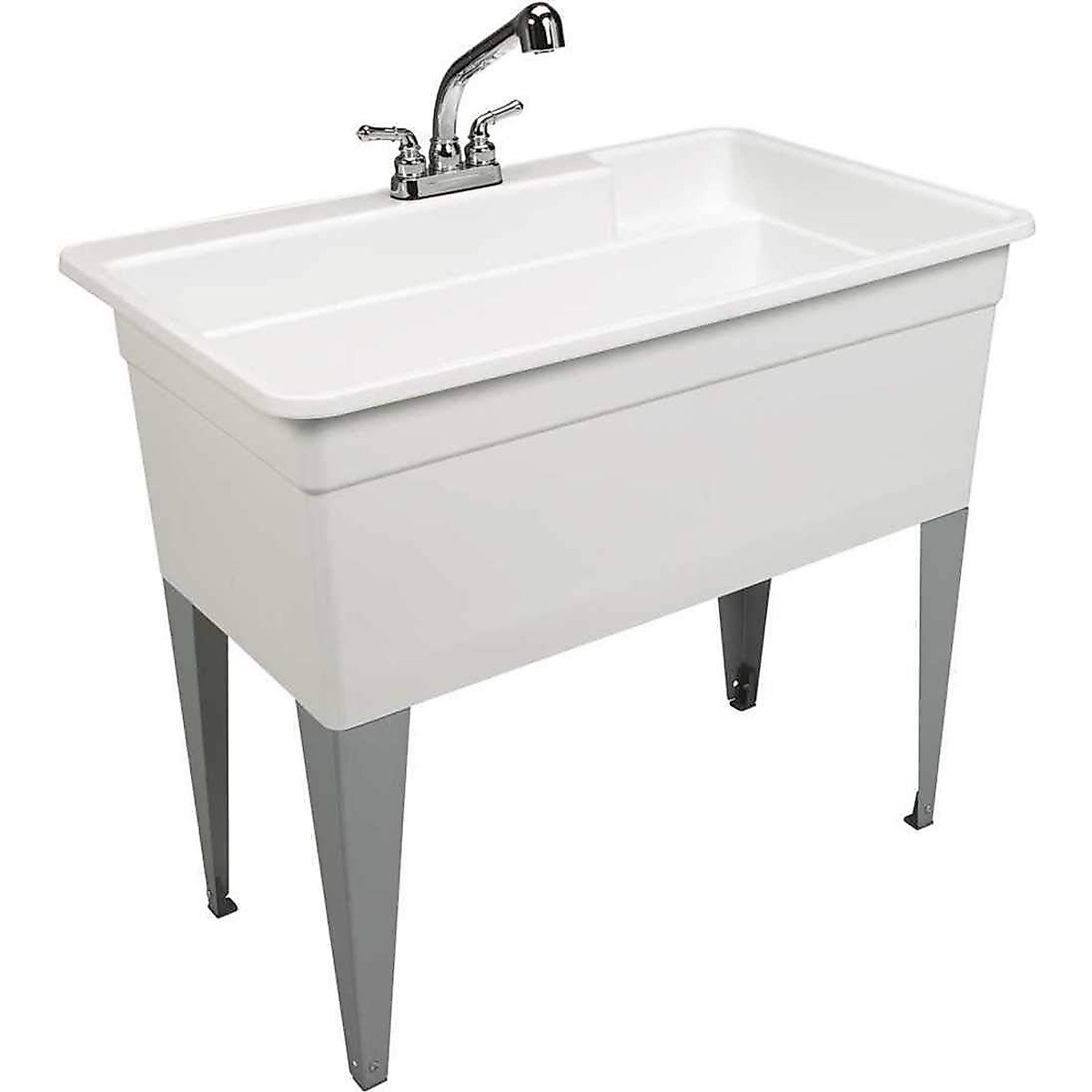 Mustee 28CF Big Utilatub Combo Utility Tub, 24" x 40", White