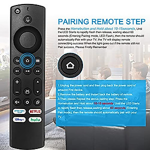 NS-RCFNA-21 Replace Voice Remote Control fit for Toshiba Fire TV, Insignia Fire TV, Fire TV Stick 4K, Fire TV Cube and Fire TV 2014/2015/2017 (Does NOT Replace Digital Keyboard Remote Control)