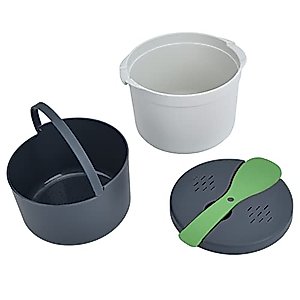 Shanrya Microwave Rice Cooker, Microwave Rice Maker 2L for Microwave for Kitchen
