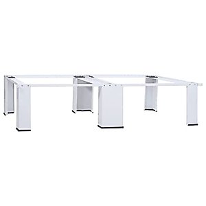 INLIFE Double Washer Dryer Stand Heavy Duty Washing Machine Pedestal Adjustable Height Base for Mini Air Conditioner Refrigerator Dryer 54.7"x 27.2"x 13.2"(WxDxH)