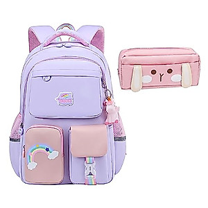 Hcveucn Unicorn Backpack Girls School Bag Multifunction Bookbag Large Capacity Daypack Waterproof Laptop Backpacks