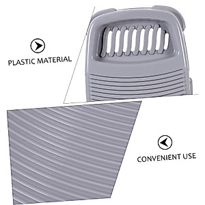 Alipis Home Washboard Scoops Mini Hand Wash Hand Washing Clothes Tool Shirt Delicates Bag for Washing Machine Small Washing Machine Thickening Grey Ironing Board Travel Old Fashioned