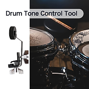 3 Pack Drum Damper Mute Silencer Clamp-on Tone Control Muffler for Vintage & Modern Snares Tom Accessories Black