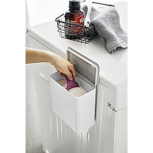 Yamazaki Home Plate Magnetic Detergent Pod Container closet storage and organization systems, One Size, White