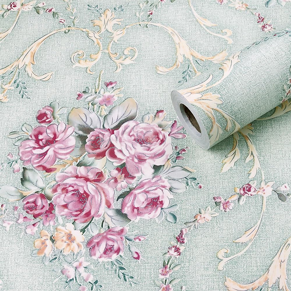 HOYOYO 17.8 x 78 Inches Self-Adhesive Shelf Liner, Self-Adhesive Shelf Liner Dresser Drawer Paper Wall Sticker Home Decoration