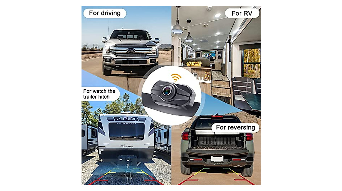 Yakry Wireless Backup Camera 1080P for RV Truck Car