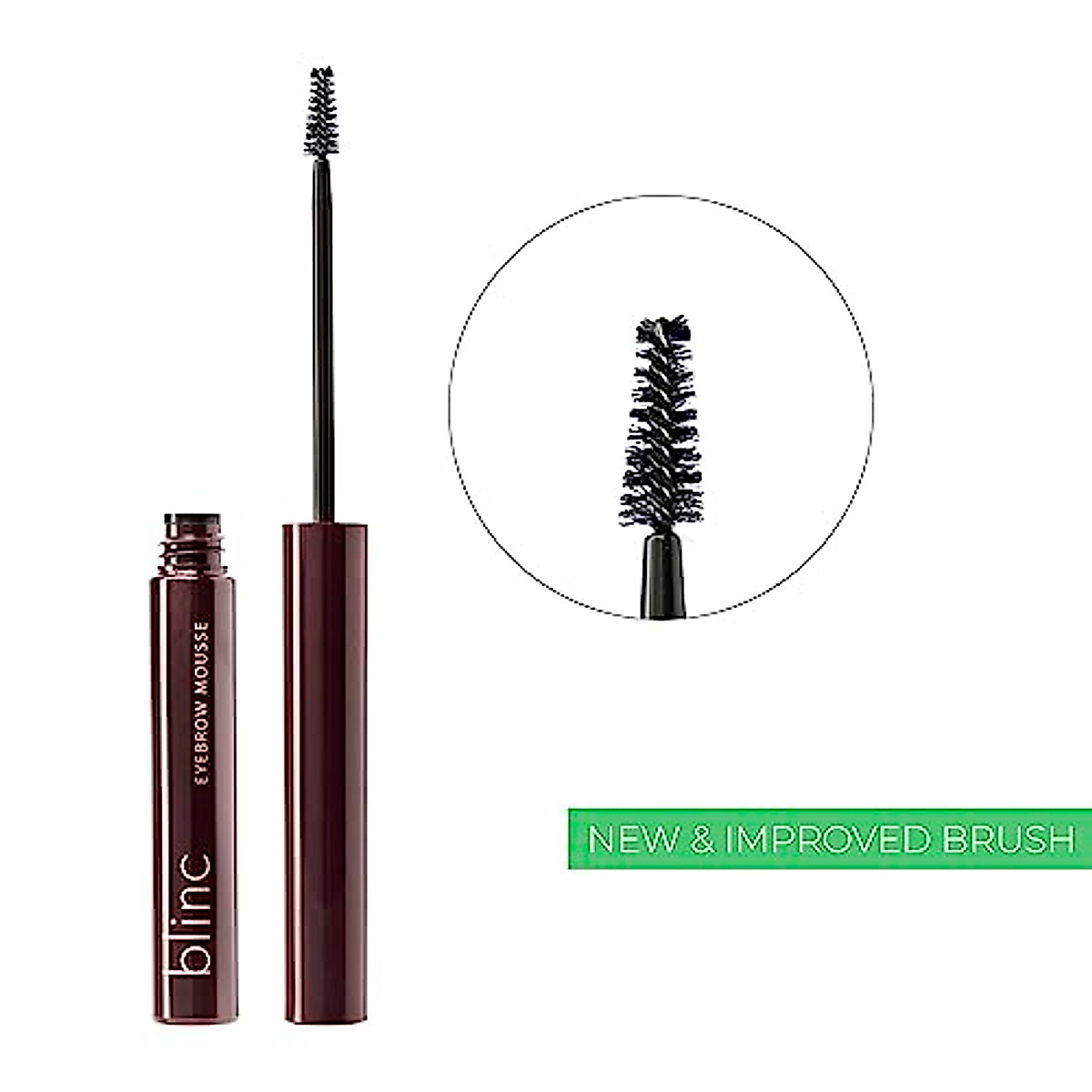 Blinc Eyebrow Mousse, Extreme Hold Tinted Eyebrow Gel with Peptides and Vitamins A & E, Natural Finish, Long-Wearing, Waterproof, Vegan, Gluten-Free & Cruelty-Free, Dark Brunette, 4.7mL/ 0.16 Fl. Oz