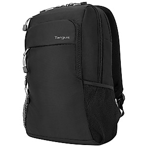 Targus Intellect Advanced Laptop Backpack for Lightweight Water-Resistant Slim Travel with Padded Back Support, Quick Access Stash Pouch, Protective Sleeve for 15.6-Inch, Black (TSB968GL)