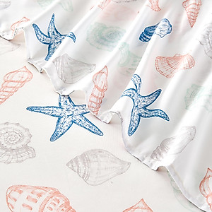 SPIRITUAL COZY Cartoon Twin Sheets for Kids - 3 Piece Cute 3D Beach Shell Printed Twin Sheet Set - 12 Inches Deep Pocket Breathable Boys and Girls Twin Sheets - Soft Kids Sheets with 1 Pillowcase