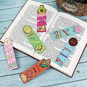 Bookmarks Scratch and Sniff Bookmarks Fruit Theme Scented Fun Bookmarks Assorted Cute Bookmarks for Students, Teens, Food Lovers, 36 Pieces 12 Styles