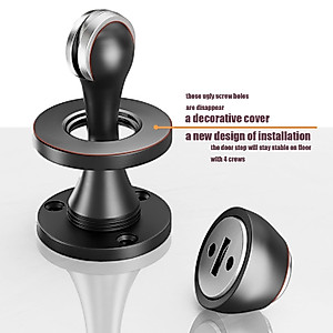 Solid Mental Magnetic Door Stop, Wall Mounted, Oil Rubbed Bronze