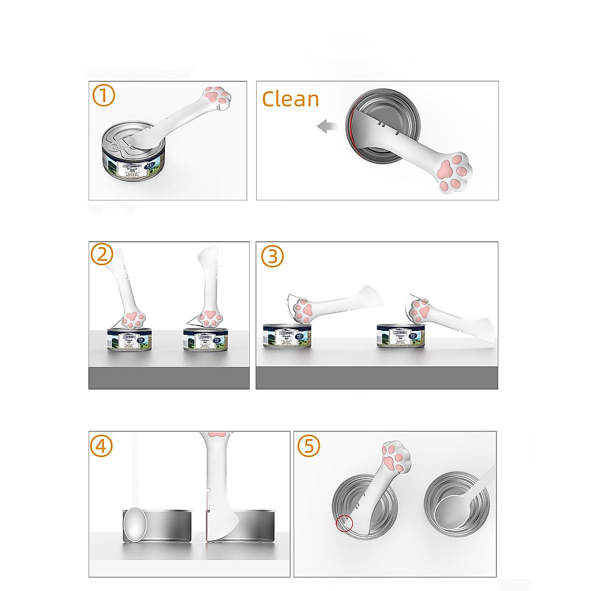 3Pcs Can Lids Supplies Set,Many Sizes Dog Cat Food Can Lids,Food Safe BPA Free Pet Food Can Covers for Pets Dogs Cats Feeding Can (White)