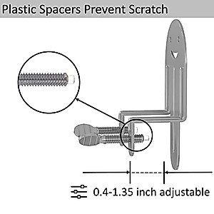 Upcanso Metal Mattress Non Slip Gaskets Gripper, Easy to Install Silver Bed Replacement Baffle Parts to Stop Mattress and Topper from Sliding and Slipping, Pack of 6