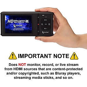 ClearClick HD Video Capture Box Ultimate (4K Edition) - Record and Stream Video from HDMI (Up to 4K30) and AV Video Sources, No Computer Required (Updated)