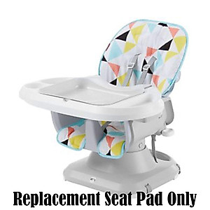 Replacement Seat Pad/Cushion / Cover for Fisher-Price SpaceSaver High Chair (FLG95 Multi Triangles)