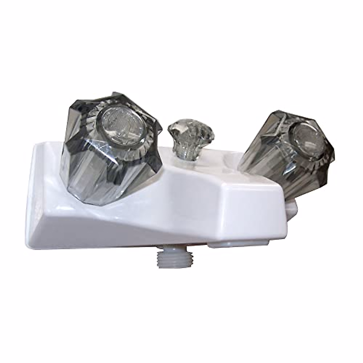 LaSalle Bristol 20351W21 Utopia White Finish 4" Plastic Tub and Shower Diverter with Smoke Handles