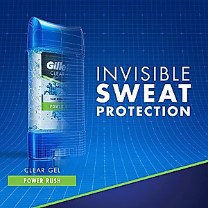 Gillette Anti-perspirant/deodorant Clear Gel, Power Rush, 4-Ounce Stick (Pack of 6) (packaging may vary)
