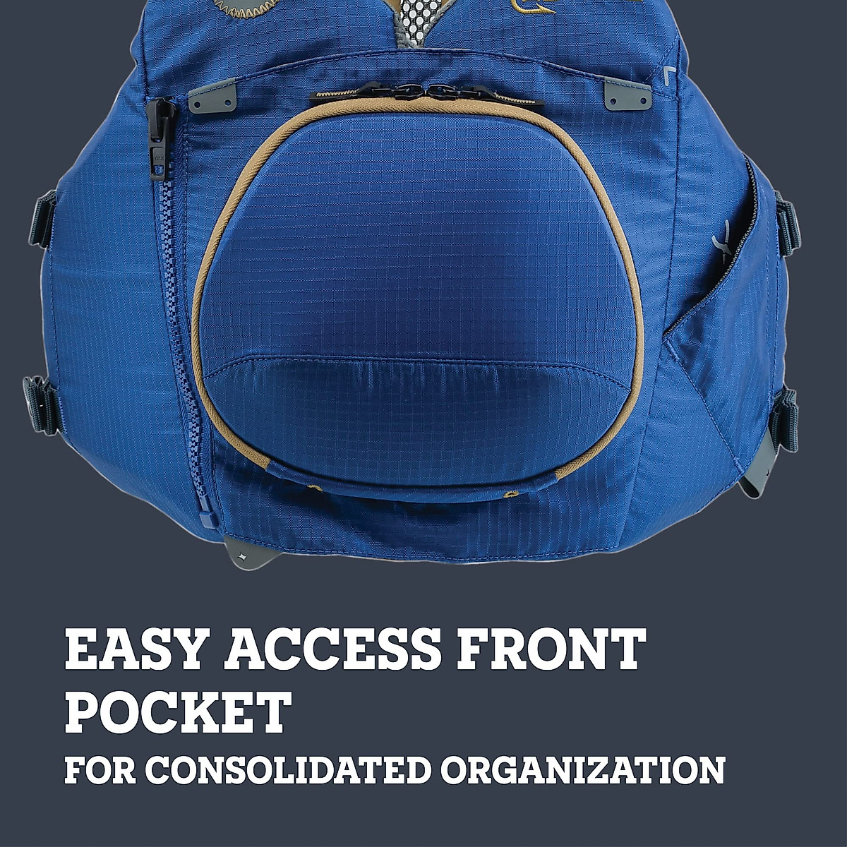 Astral, Sturgeon Life Jacket PFD for Kayak Fishing, Recreation and Touring, Storm Navy, S/M