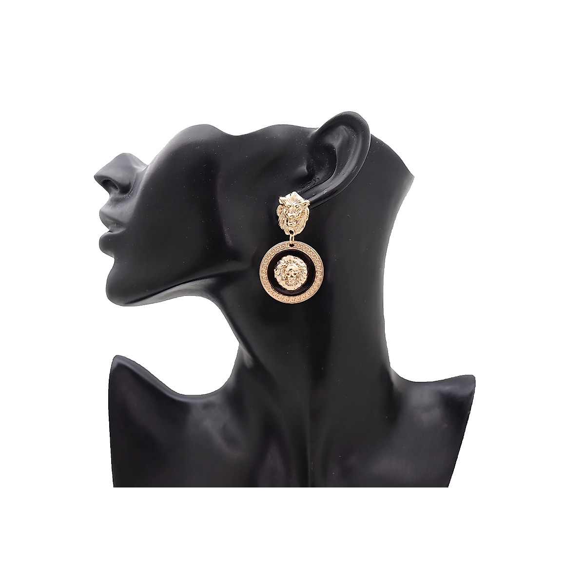 Women Fashion Jewelry Cool Hook Earrings Set Gold Color Lion Celebrity Sexy