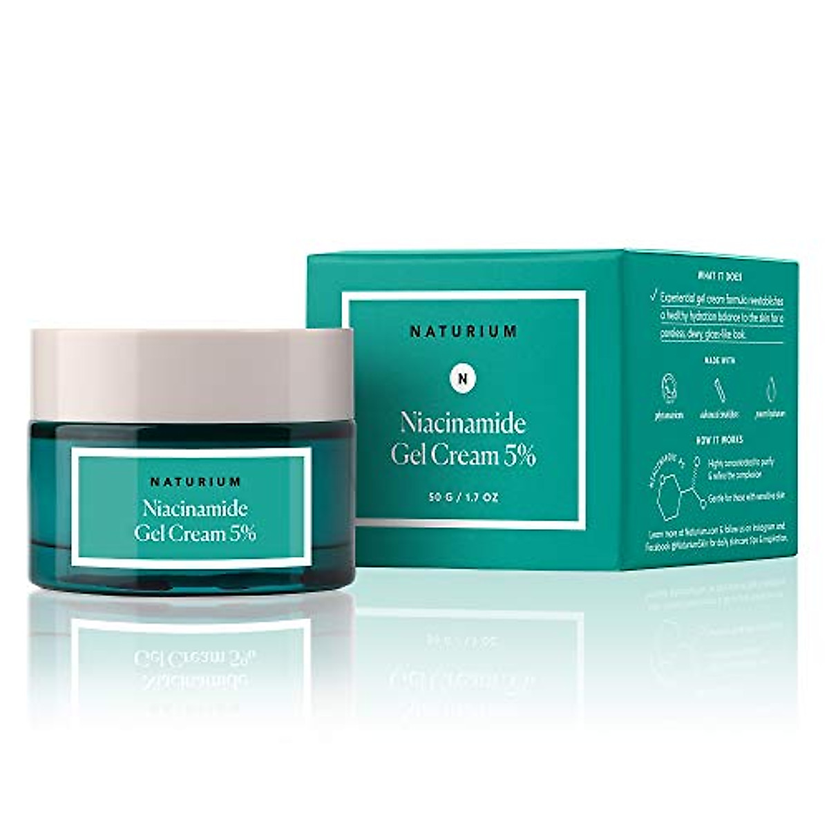 Naturium Niacinamide Gel Cream 5%, Face Moisturizer, Dark Spot Corrector, 1.7 oz