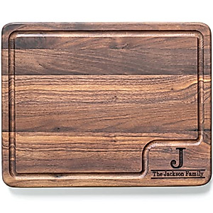 Custom Cutting Boards Wood Engraved Cutting Board Personalized, USA Made - Thick Red Oak/Walnut Personalized Cutting Boards Wood Engraved, Handmade Cutting Boards