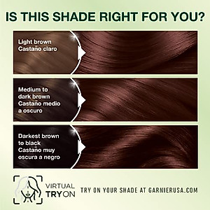 Garnier Hair Color Nutrisse Nourishing Creme, 415 Soft Mahogany Brown (Raspberry Truffle) Permanent Hair Dye, 1 Count (Packaging May Vary)