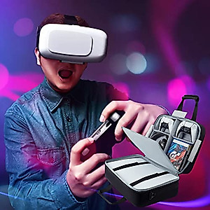 Necoka PS5 Carrying Case, Protective PS5 Case Compatible with Playstation 5 Digital Edition, Large Storage PS5 Travel Bag for Console Controller Disk Games Accessories Christmas Gift, Black