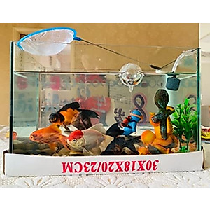 KOWVOWZ Octopus Sea Monster Fish Tank Decorations, Hand Painted Aquarium Decorations, Loved by Children, Underwater World Landscape Fish Tank Accessories, Orange (mirror series)