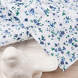 HOULIFE 5-10 PCs 100% Cotton Floral Printed Handkerchief Elegant Hankies for Women Ladies Girls Wedding Party