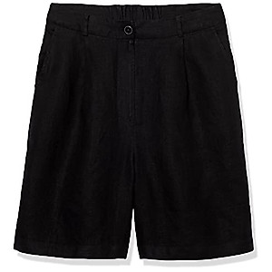 The Drop Women's Millie Pleated Long Walk Short- 7" Inseam, Black, L