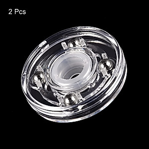 MECCANIXITY 2inch Rotating Swivel Stand with Steel Ball Bearings Lazy Susan Base Turntable for Kitchen Corner Cabinets, Clear Pack of 2