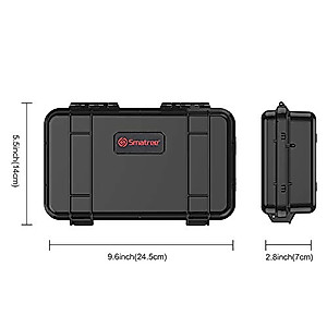Smatree Waterproof Hard Case Compatible for Gopro Hero 11/10/9/8/7/6/5/Hero 2018 /DJI Osmo Action, Portable, Shock, Durable(Camera and Accessories NOT Included)(Black)