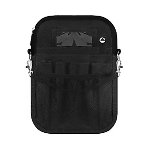 BOVKE Nurse Fanny Pack with Medical Gear Pockets, Tape Holder, Medical Bag Nurse Waist Pouch Organizer with Utility Storage for Stethoscopes, Bandage Scissors and Other Emergency Supplies, Black