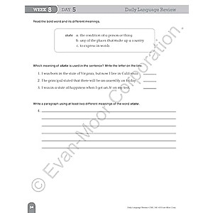 Evan-Moor Daily Language Review, Grade 4