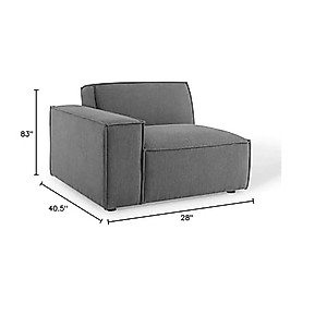 Modway EEI-4111-CHA Restore 2-Piece Sectional Sofa, Charcoal