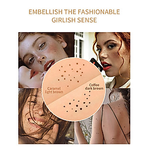 Sumeitang 2 Colors Liquid Freckle Pen, Natural Lifelike Face Fake Freckle Makeup Pen Magic Freckle Color, Waterproof Long Lasting Quick Dry Faux Freckles Pen Soft Dot Sopt Pen -Light Brown&Dark Brown