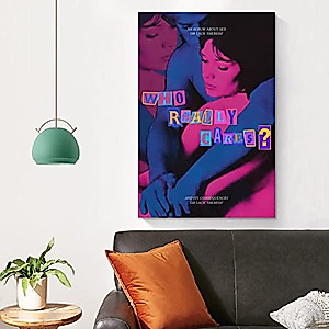 Tv Girl Who Really Cares Canvas Poster Bedroom Decor Sports Landscape Office Room Decor Gift Unframe-style12x18inch(30x45cm)