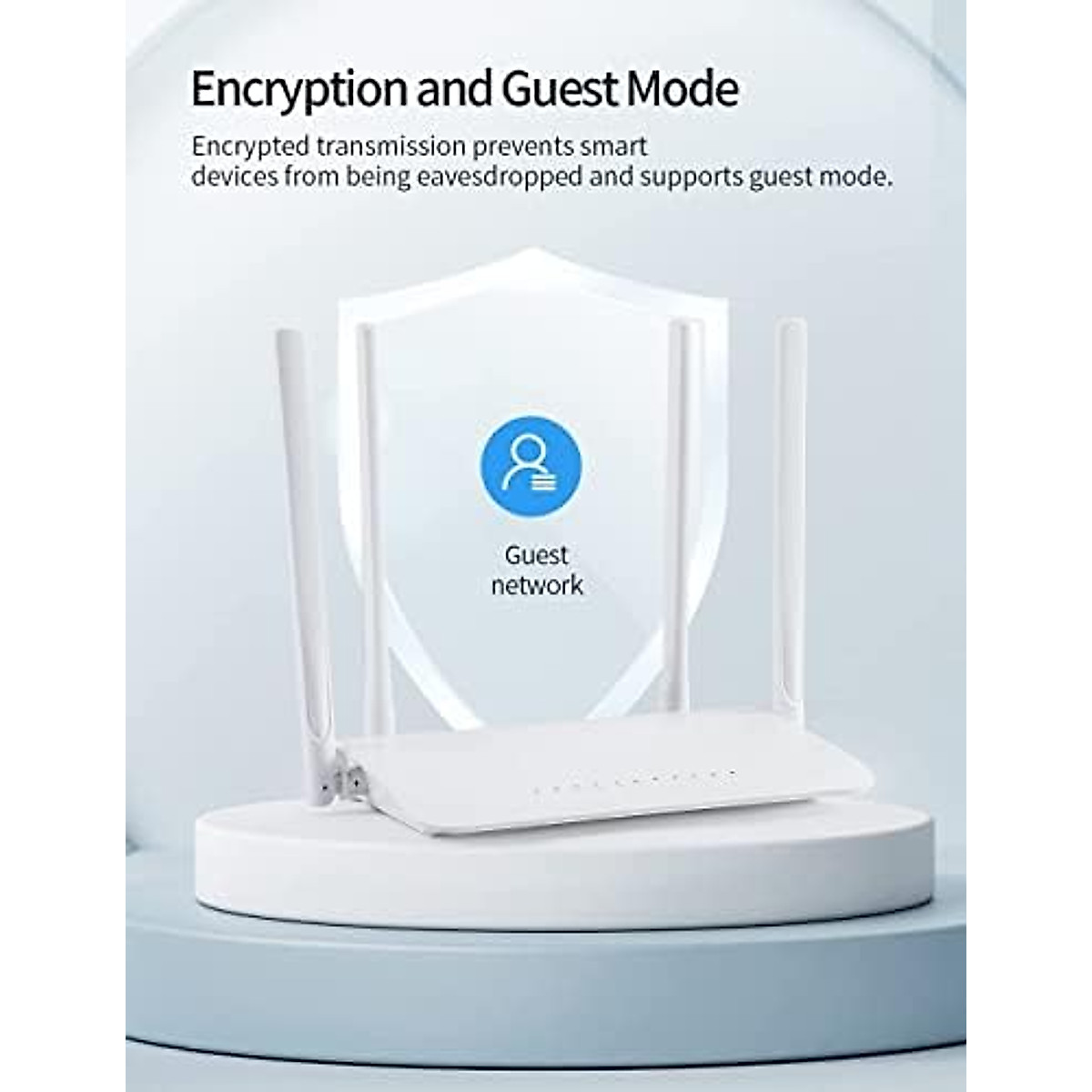 ZJX Gigabit Dual Band Routers for Wireless Internet, AC1200 WiFi Router for Home, Long Range Coverage, MU-MIMO, AP Mode, Guest WiFi and Parental Control, white