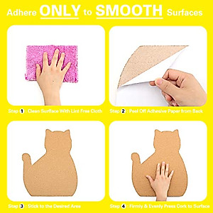 12” x 15 ” Cat Shape Large Cork Board Tiles, Thick Cork Board, Gift for Cat Lover, Office Cat Gift, Unique Style Bulletin Board, Ultra Strong Self Adhesive Backing, Bulletin Pin Safe